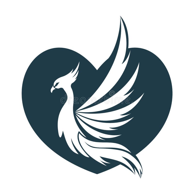Phoenix Rising Logo Black Stock Illustrations – 152 Phoenix Rising Logo ...