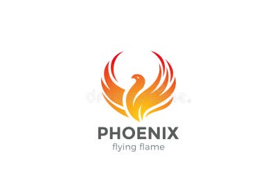 Phoenix Logo Flying Bird Design Vector. Stock Vector - Illustration of ...