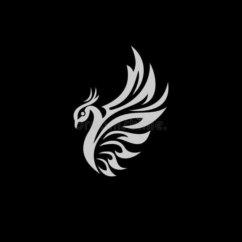 Monochrome Phoenix Stock Illustrations – 288 Monochrome Phoenix Stock ...