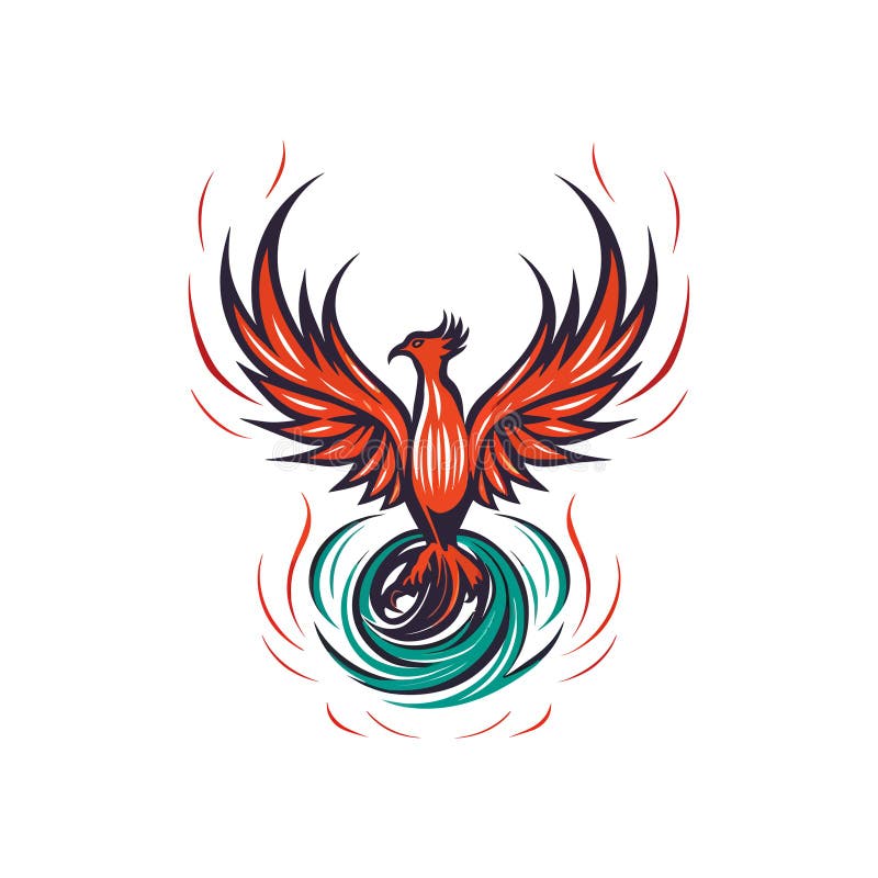 Phoenix Logo Illustration Vector Design Template Stock Vector ...