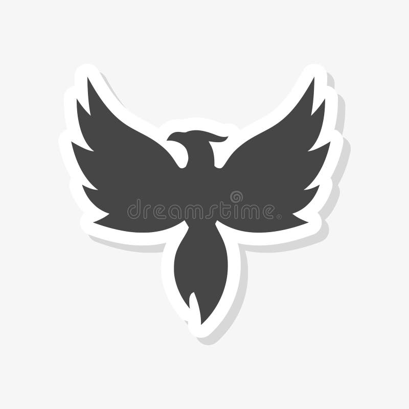 Phoenix Logo, Phoenix Sticker Stock Vector - Illustration of fire ...