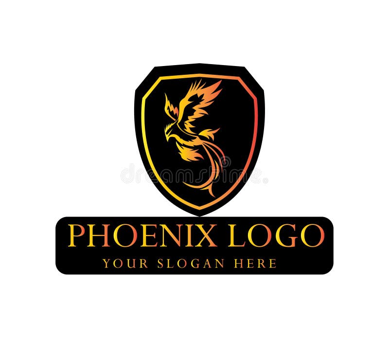 Phoenix Logo and Shield, Logo Vector Template Image, Trendy Stock ...