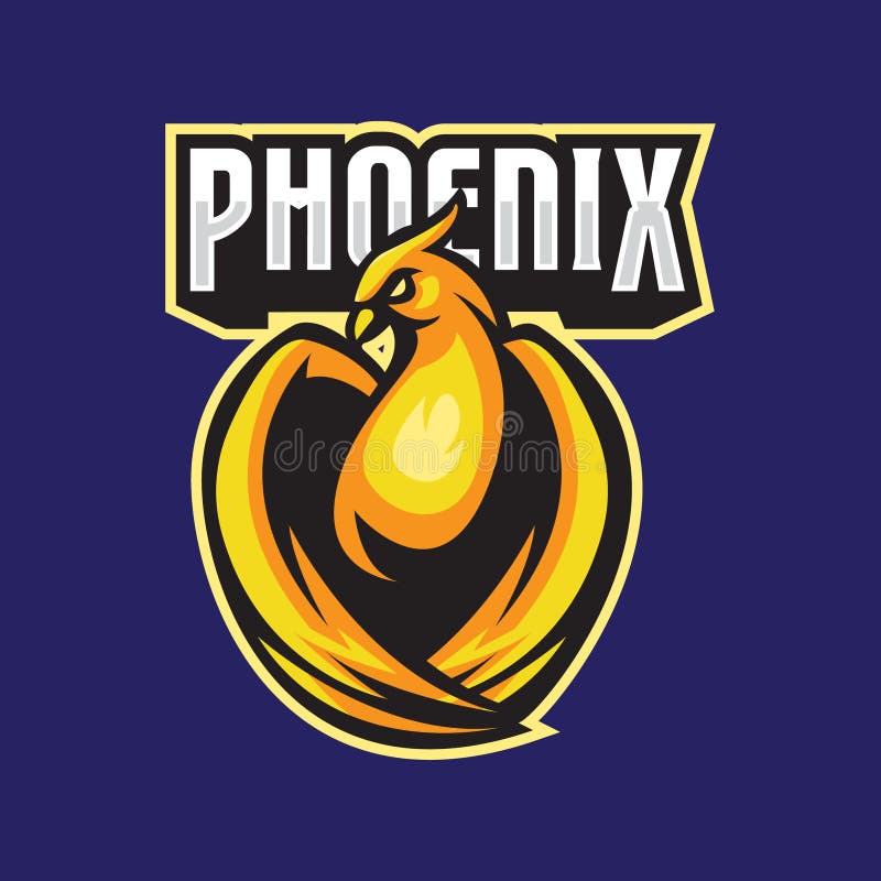 Phoenix Mascot Vector E Sport Logo Template Stock Illustration ...