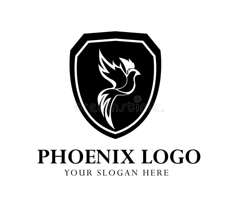 Phoenix Mythological Bird Cool Logo Design Stock Illustration ...
