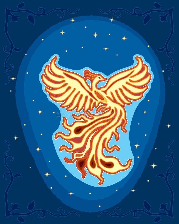 Phoenix stock vector. Illustration of symbol, fire, infinity - 287731001