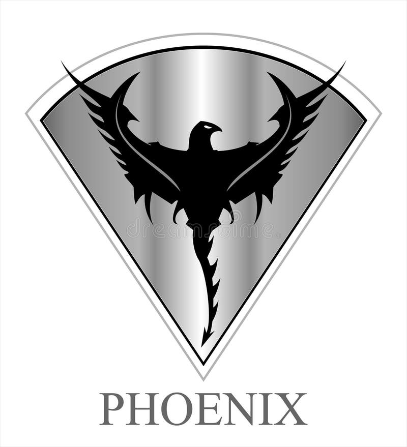 Phoenix Negra Con La Cola Azotada Ilustración del Vector - Ilustración ...