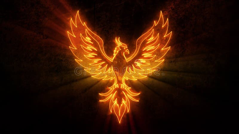 Phoenix Neon Intro Logo with Reveal Effect - Overlay Graphic Element ...