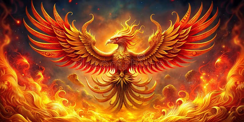 Phoenix Nirvana Bathing Fire Phoenix Red Phoenix Chinese Phoenix ...