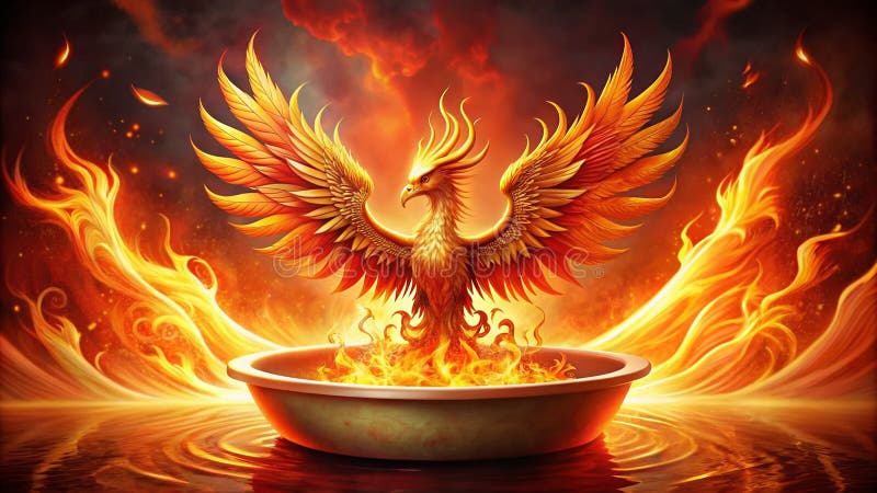 Phoenix Nirvana Bathing Fire Phoenix Red Phoenix Chinese Phoenix ...