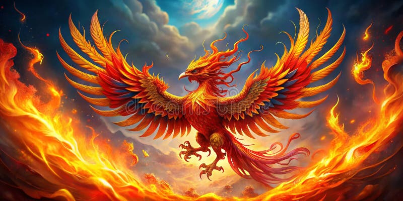 Phoenix Nirvana Bathing Fire Phoenix Red Phoenix Chinese Phoenix ...