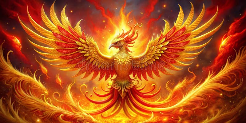 Phoenix Nirvana Bathing Fire Phoenix Red Phoenix Chinese Phoenix ...