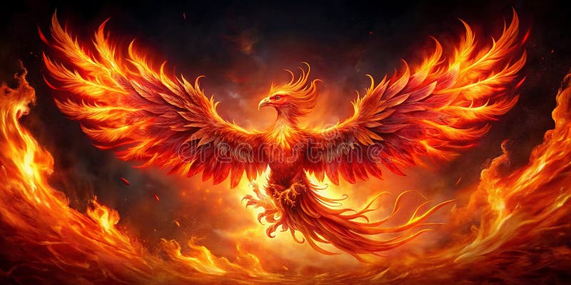 Phoenix Nirvana Bathing Fire Phoenix Red Phoenix Chinese Phoenix ...