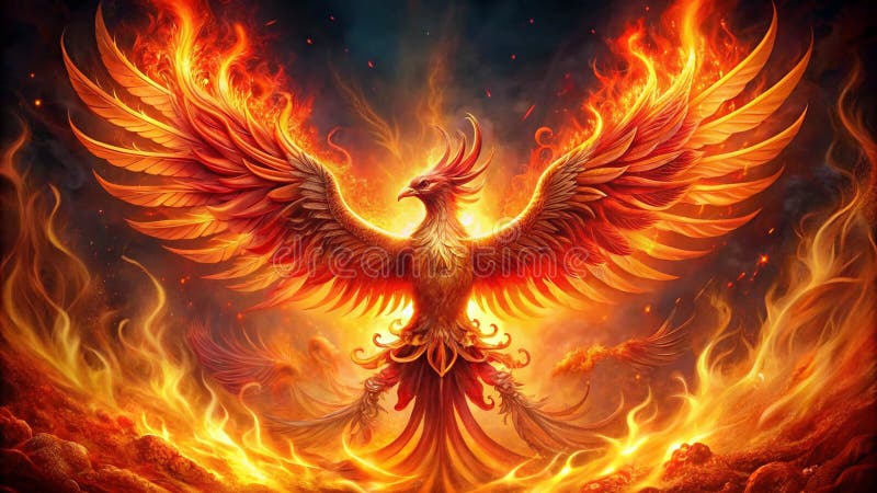 Phoenix Nirvana Bathing Fire Phoenix Red Phoenix Chinese Phoenix ...