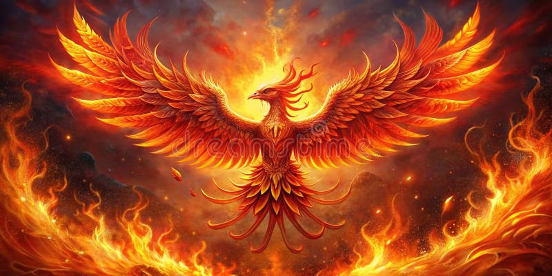 Phoenix Nirvana Bathing Fire Phoenix Red Phoenix Chinese Phoenix ...