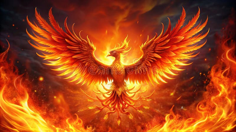 Phoenix Nirvana Bathing Fire Phoenix Red Phoenix Chinese Phoenix ...