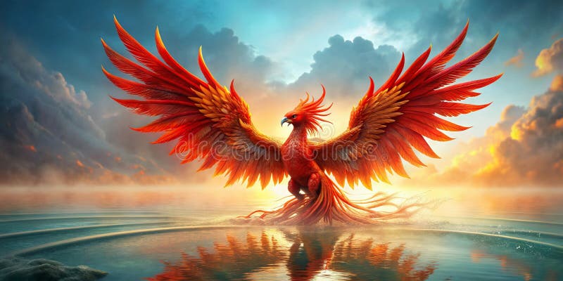 Phoenix Nirvana Bathing Fire Phoenix Red Phoenix Chinese Phoenix ...