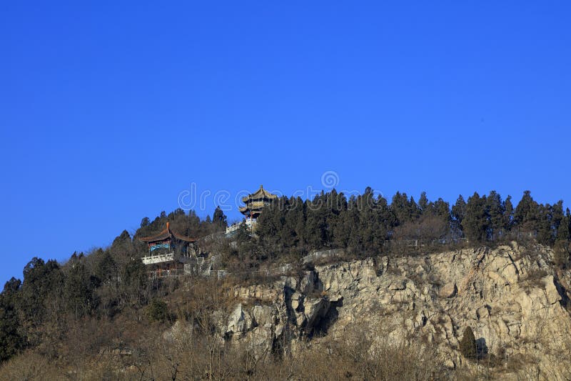 Phoenix Pavilion of Phoenix Mountain Park, Tangshan, China Stock Photo ...