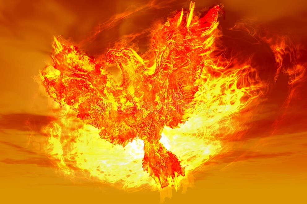 Phoenix rising stock illustration. Illustration of flame - 18307531