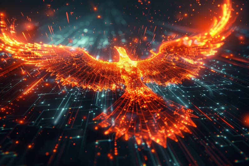 Phoenix Rising Digital Art Glowing Bird Fire Resurrection ... Phoenix Rising Digital Art Glowing Bird Fire Resurrection ...