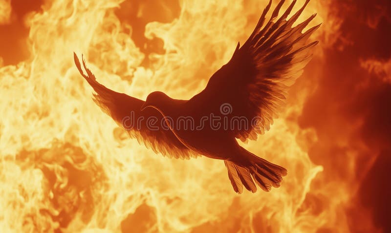 Phoenix Rising from Flames, Symbolizing Rebirth and Transformation ...