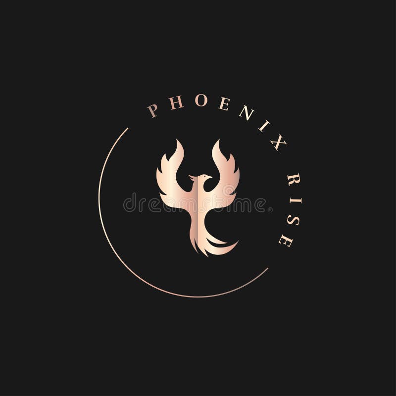 Phoenix Rising Logo Black Stock Illustrations – 350 Phoenix Rising Logo ...