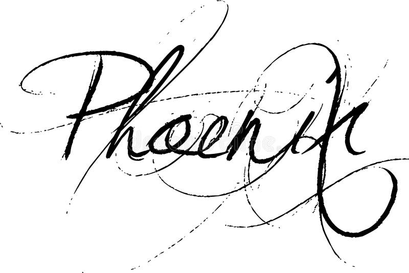 Phoenix stock vector. Illustration of fire, script, graphical - 42573085