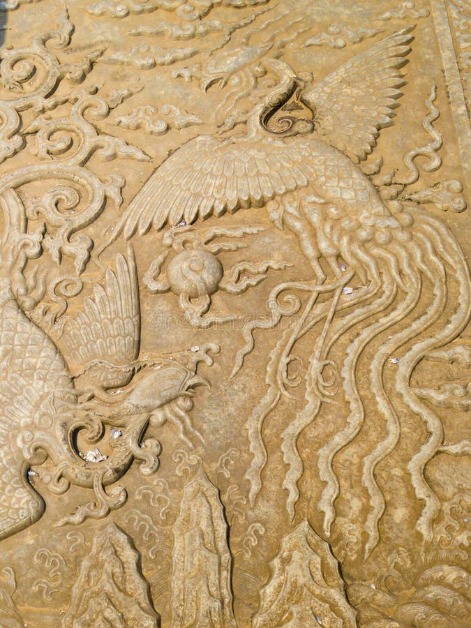 Phoenix sculpture stock image. Image of hwang, carve - 82394751