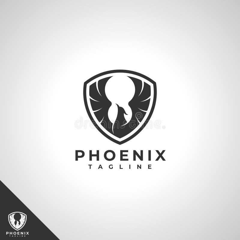 Red Phoenix shield stock vector. Illustration of banner - 36129667