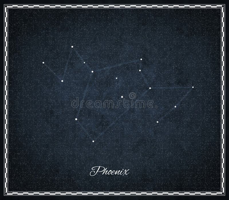Phoenix Star Constellation, Night Sky, Cluster of Stars Stock ...