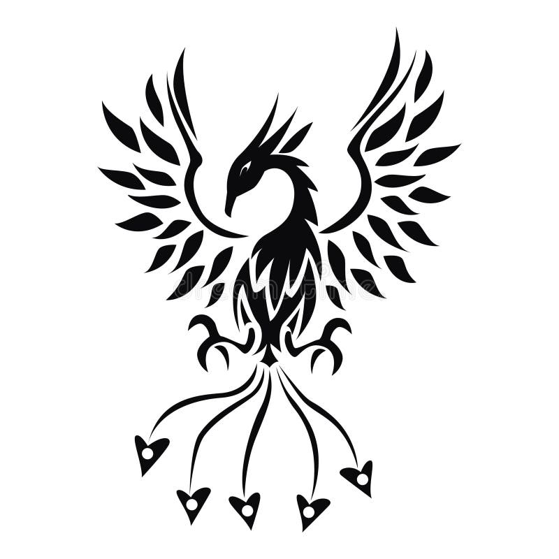 Phoenix Tattoo. Vector Illustration Decorative Design Stock Vector ...