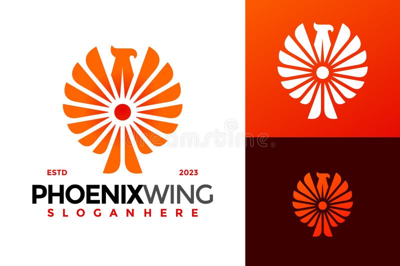 Phoenix Wing Logo Design Vector Symbol Icon Illustration Stock Vector ...