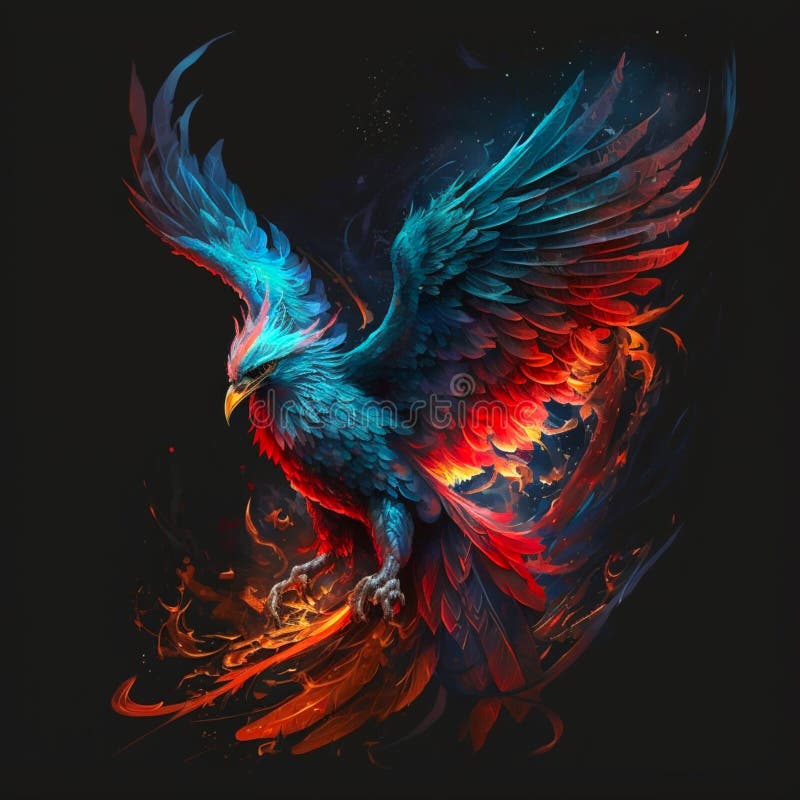 Phoenix Open Wings Stock Illustrations – 287 Phoenix Open Wings Stock ...