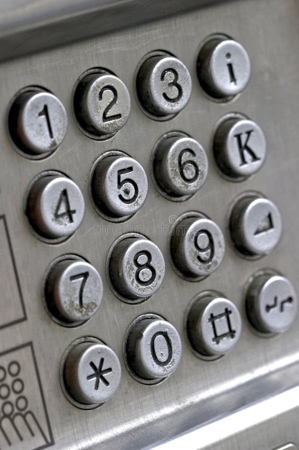 Keypad from a Public Phone Device Stock Image - Image of modern ...