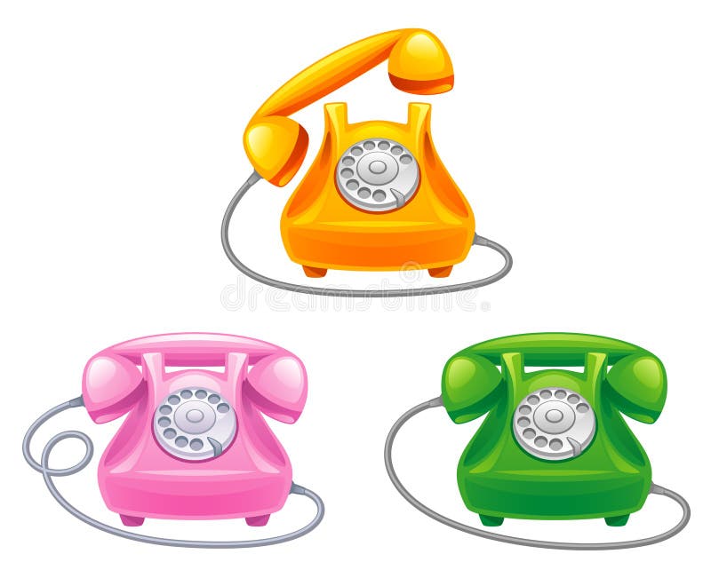 Retro Phone Seamless Funny Pattern Stock Vector - Illustration of hello ...