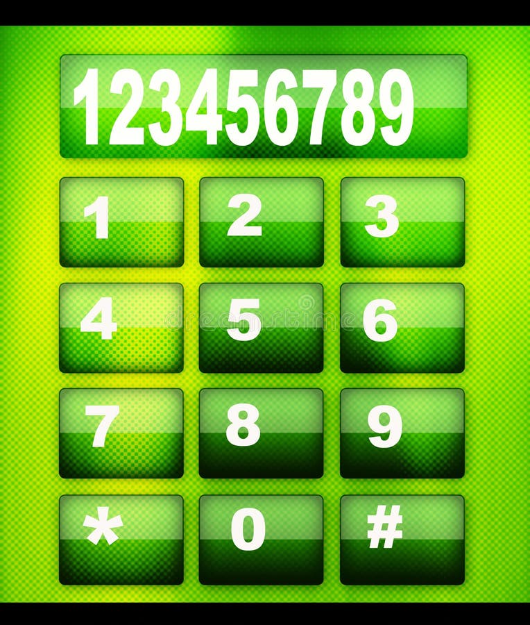 Numbers buttons stock illustration. Illustration of phone - 13709662