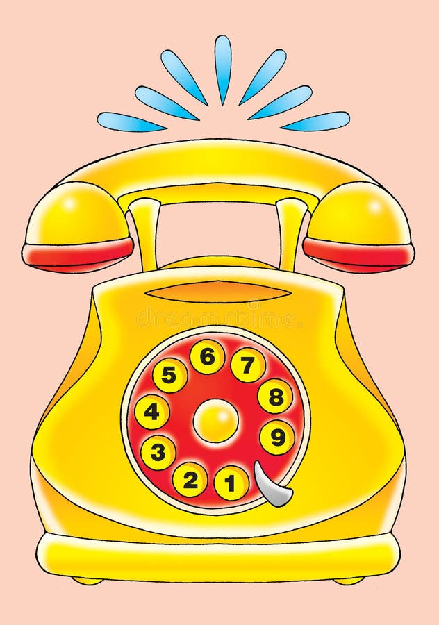 Funny Retro Cartoon Phone Icon Set Stock Vector - Illustration of comic ...
