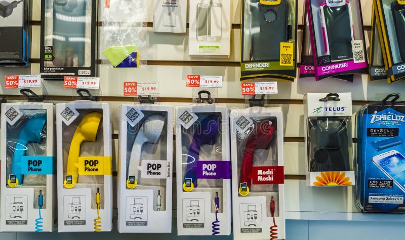 Phone accessories editorial image. Image of phone, store - 33745425