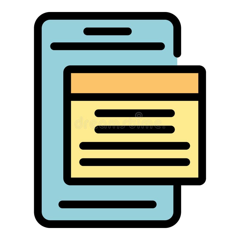 Phone Actualization Icon Color Outline Vector Stock Vector ... Phone Actualization Icon Color Outline Vector Stock Vector ...