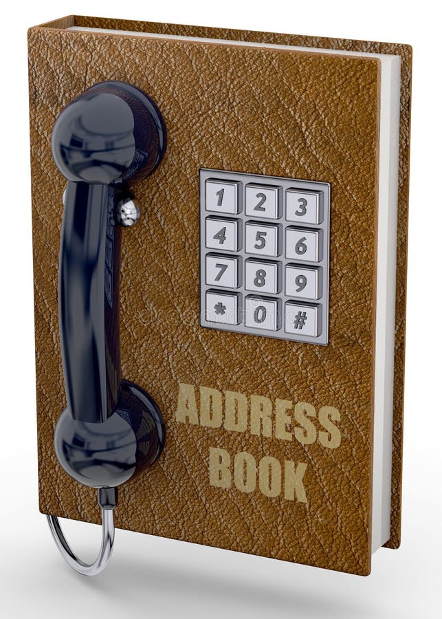 Phone and Address Book Concept - 3D Stock Illustration - Illustration ...