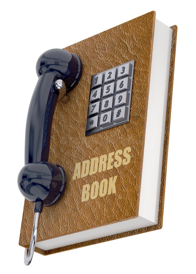 Phone and Address Book Concept - 3D Stock Illustration - Illustration ...