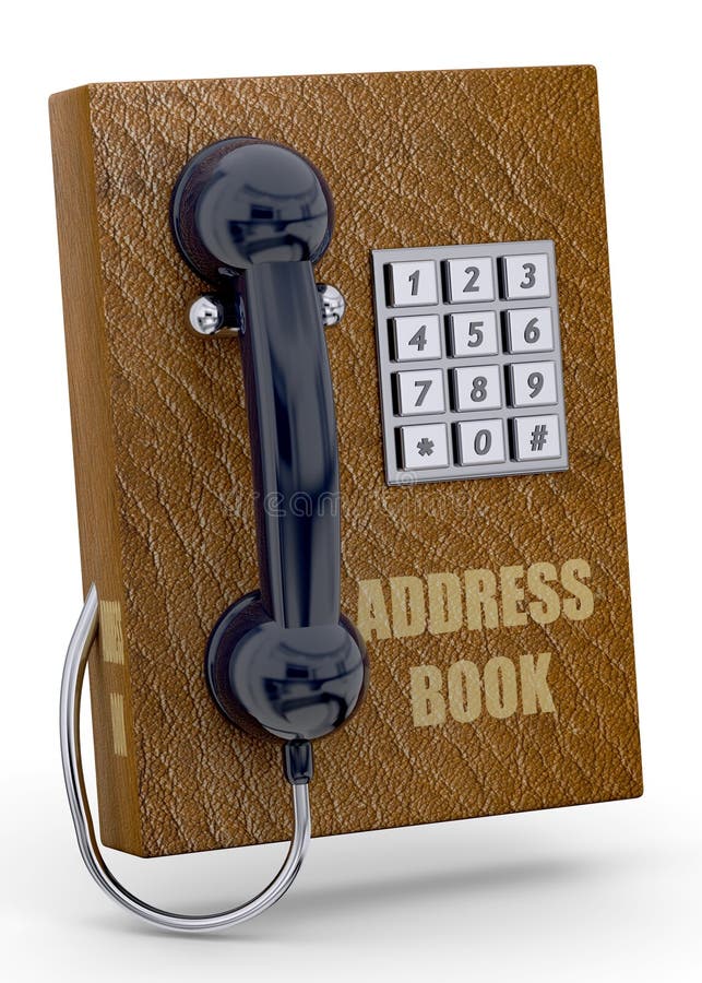 Phone and Address Book Concept - 3D Stock Illustration - Illustration ...