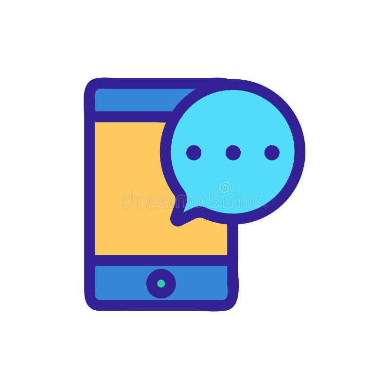 Phone Alert Icon Vector. Isolated Contour Symbol Illustration Stock ...