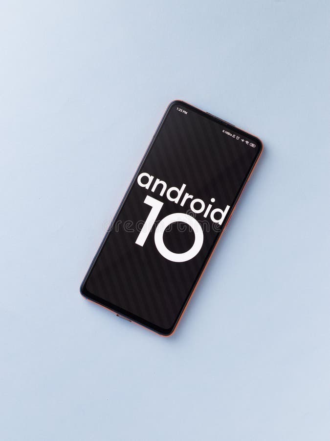 Phone with Android 10 Q Logo Which is the Newest Operating System of ...