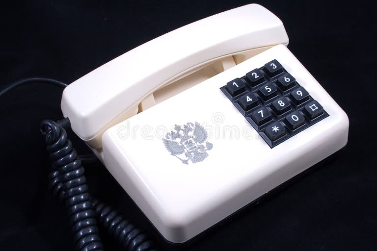 Phone with the Arms of Russia Stock Photo - Image of corded ...