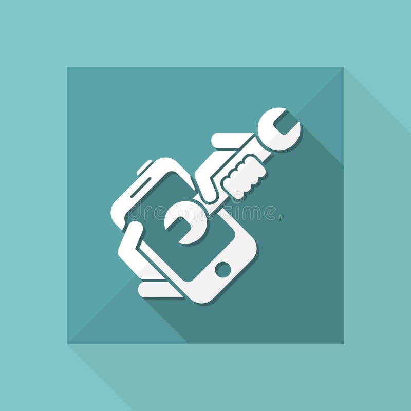 Phone Assistance 7/24 - Vector Web Icon Stock Vector - Illustration of ...