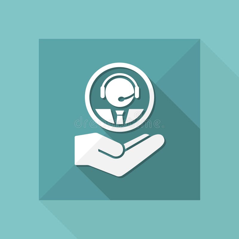 Phone Assistance 7/24 - Vector Web Icon Stock Vector - Illustration of ...