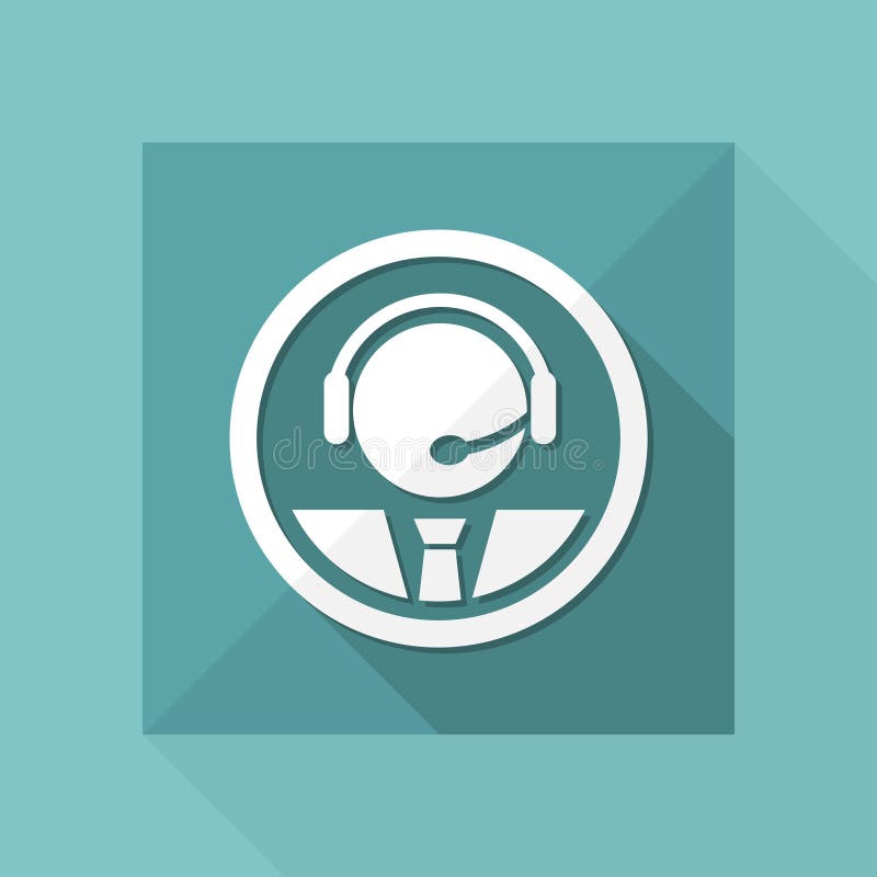 Phone Assistance - Vector Web Icon Stock Vector - Illustration of ...