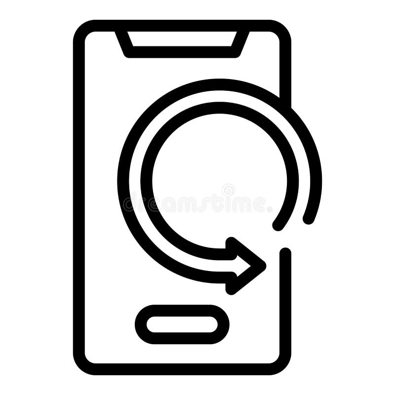 Phone Backup Icon, Outline Style Stock Vector - Illustration of ...