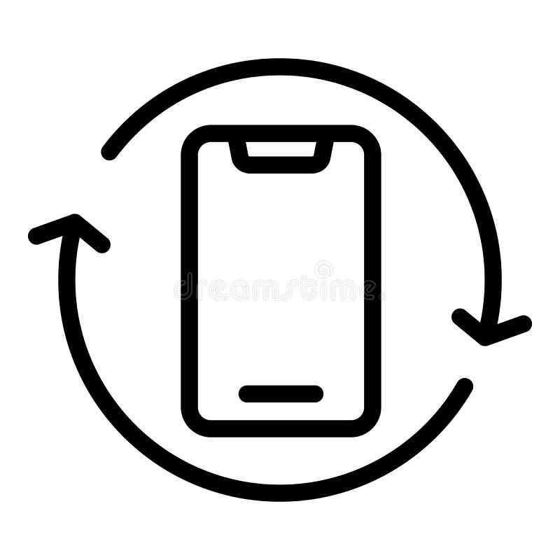 Phone Backup Icon, Outline Style Stock Vector - Illustration of ...