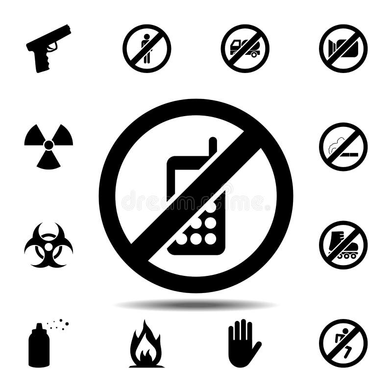 Phone Ban, Forbiddance Icon. Simple Outline Vector Element of Ban ...